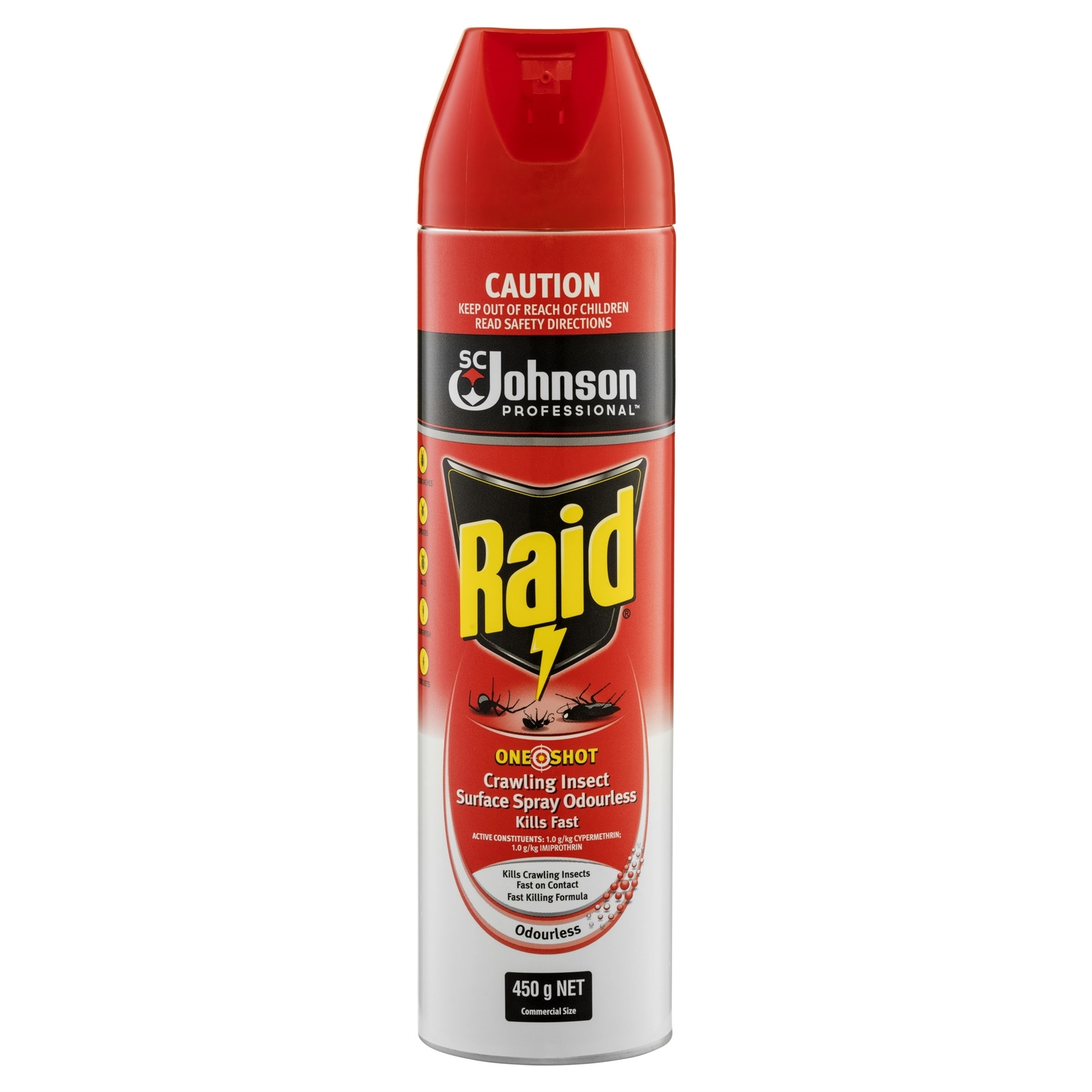 SC Johnson RAID One Shot Crawling Insect Surface Spray 450g - Price ...
