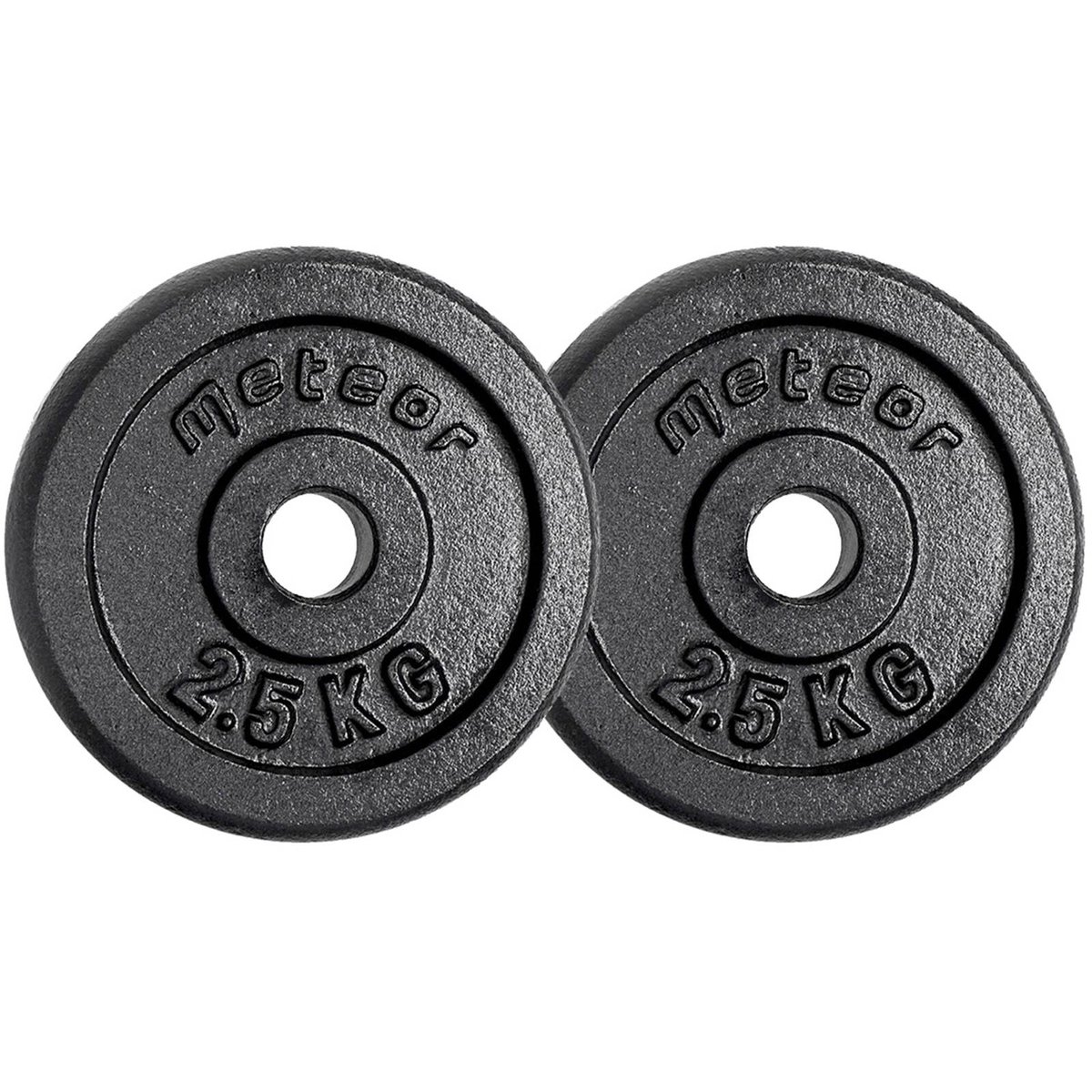 METEOR 2.5kgx2 Black Cast Iron Standard Weight Plates - Bunnings Australia