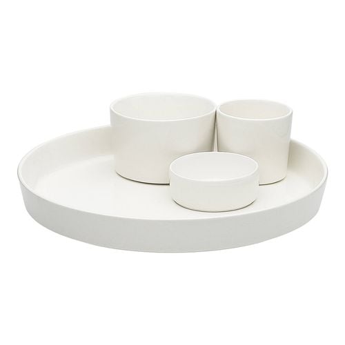 4pc Ecology Origin Entertaining Porcelain Dinner Set - White - Bunnings ...