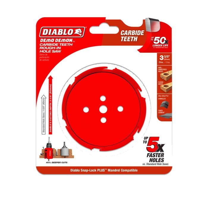 Diablo 3-5/8” Demo Demon Carbide Teeth Rough-In Hole Saw - Bunnings ...