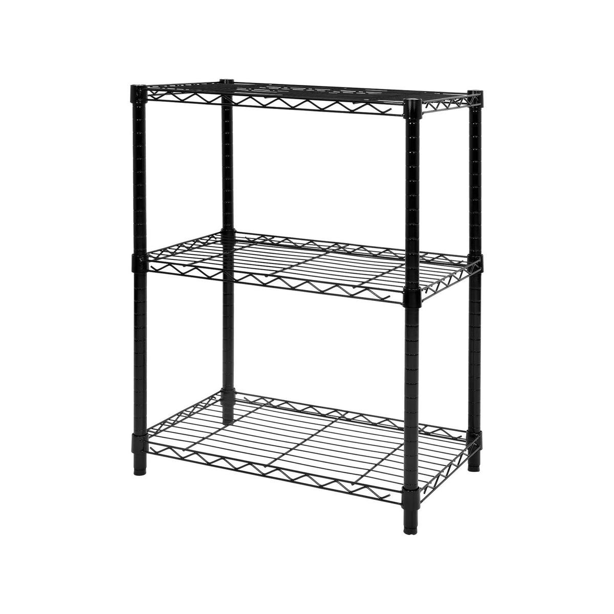 Pinnacle 760 x 580 x 300mm Black 3 Tier Wire Shelving Unit - Bunnings ...