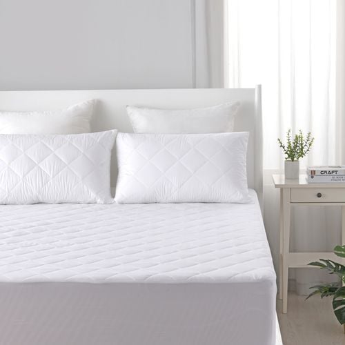 Dreamaker Quilted Cotton Cover Mattress Protector - Long Single Bed ...