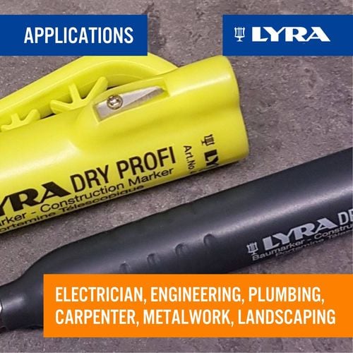 Lyra Dry Profi Construction Pencil And Refill Pack 2B - Bunnings New ...