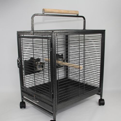 YES4PETS Small Bird Transport Budgie Cage Parrot Aviary Carrier With ...