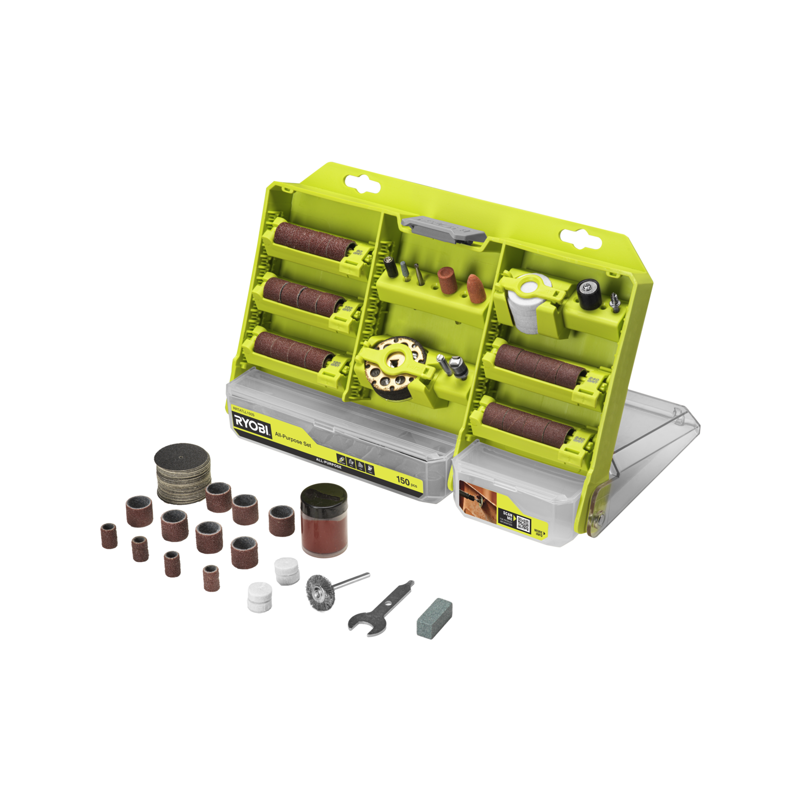 Ryobi 150 Piece Twist Lock All Purpose Rotary Set Bunnings Australia
