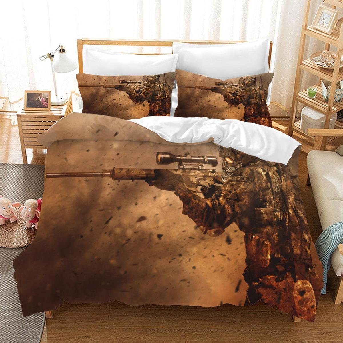 3D Military War Quilt Cover Set Bedding Set Pillowcases 01 - Bunnings ...