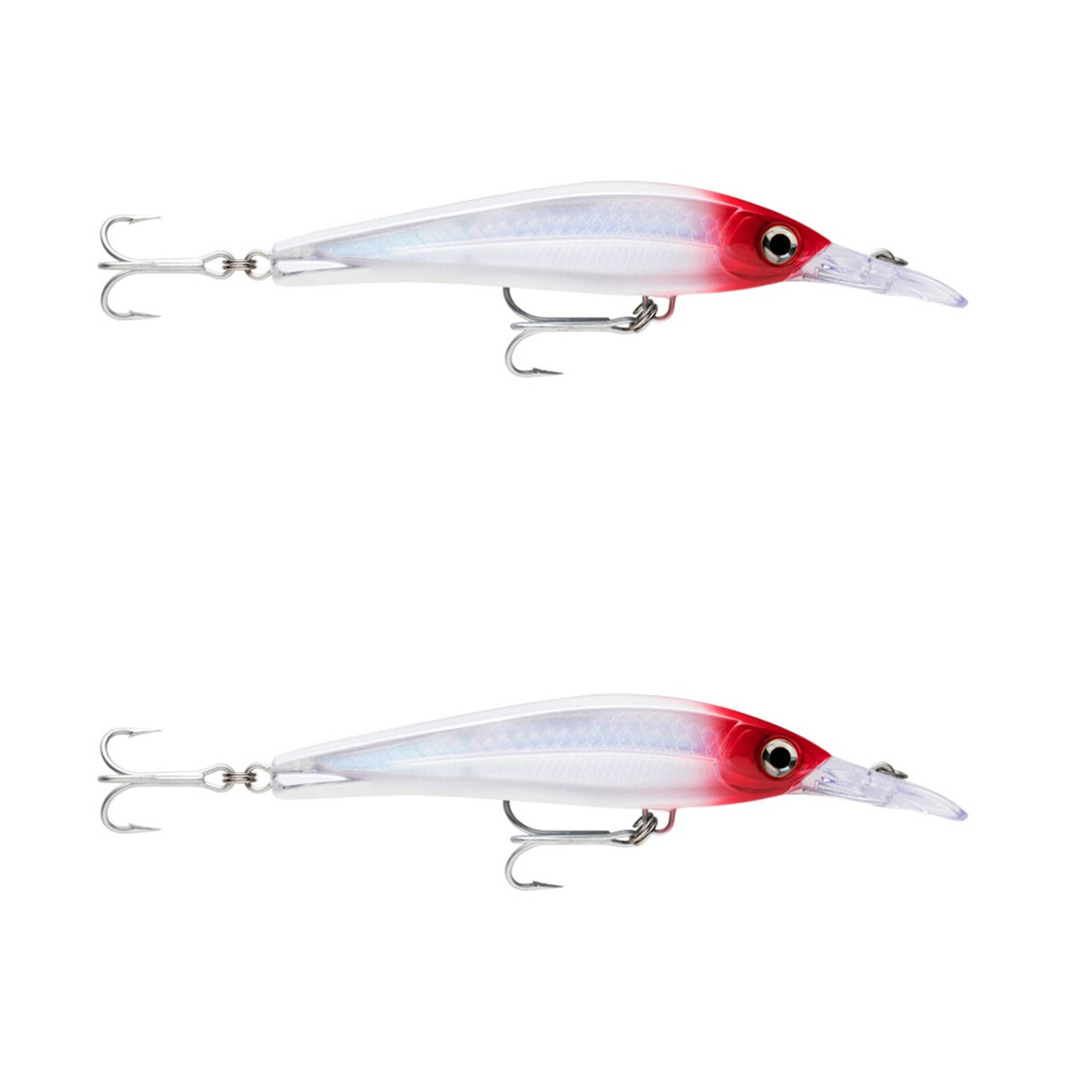 2x Rapala 16cm X Rap Magnum Xtreme Shallow Dive Troll Fish Lures - Red ...