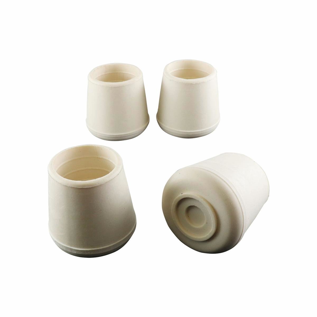 Surface Gard 29mm White Round External Rubber Chair Tips - 4 Pack ...