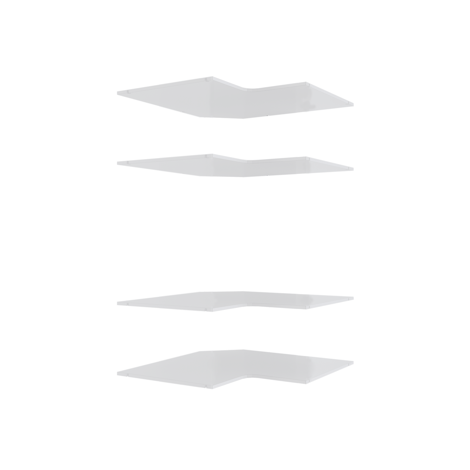 Corner 4 Shelf Insert Kit White Fits 900X580MM Corner Shell - Lugna Online