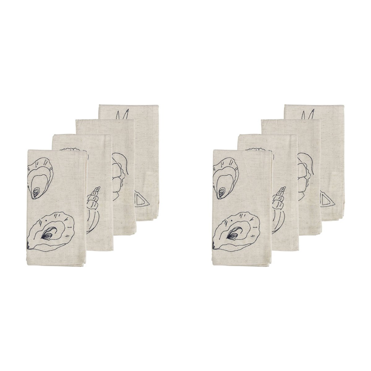 2x 4pc Ecology Cotton/Linen Feast Napkins 45x45cm Flax - Bunnings Australia