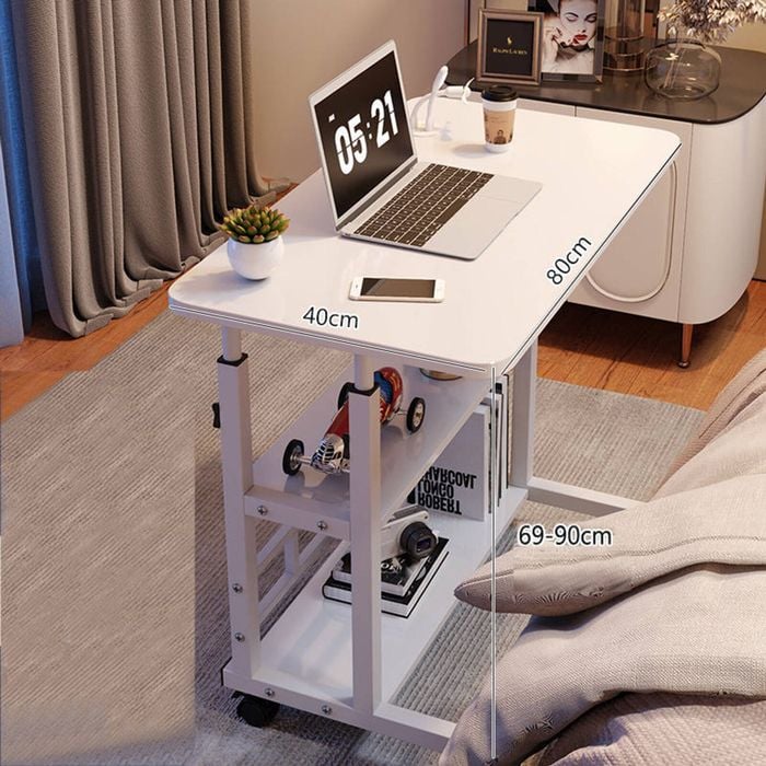 Foret Mobile Computer Bedside Study Desk Storage Stand Adjustable ...