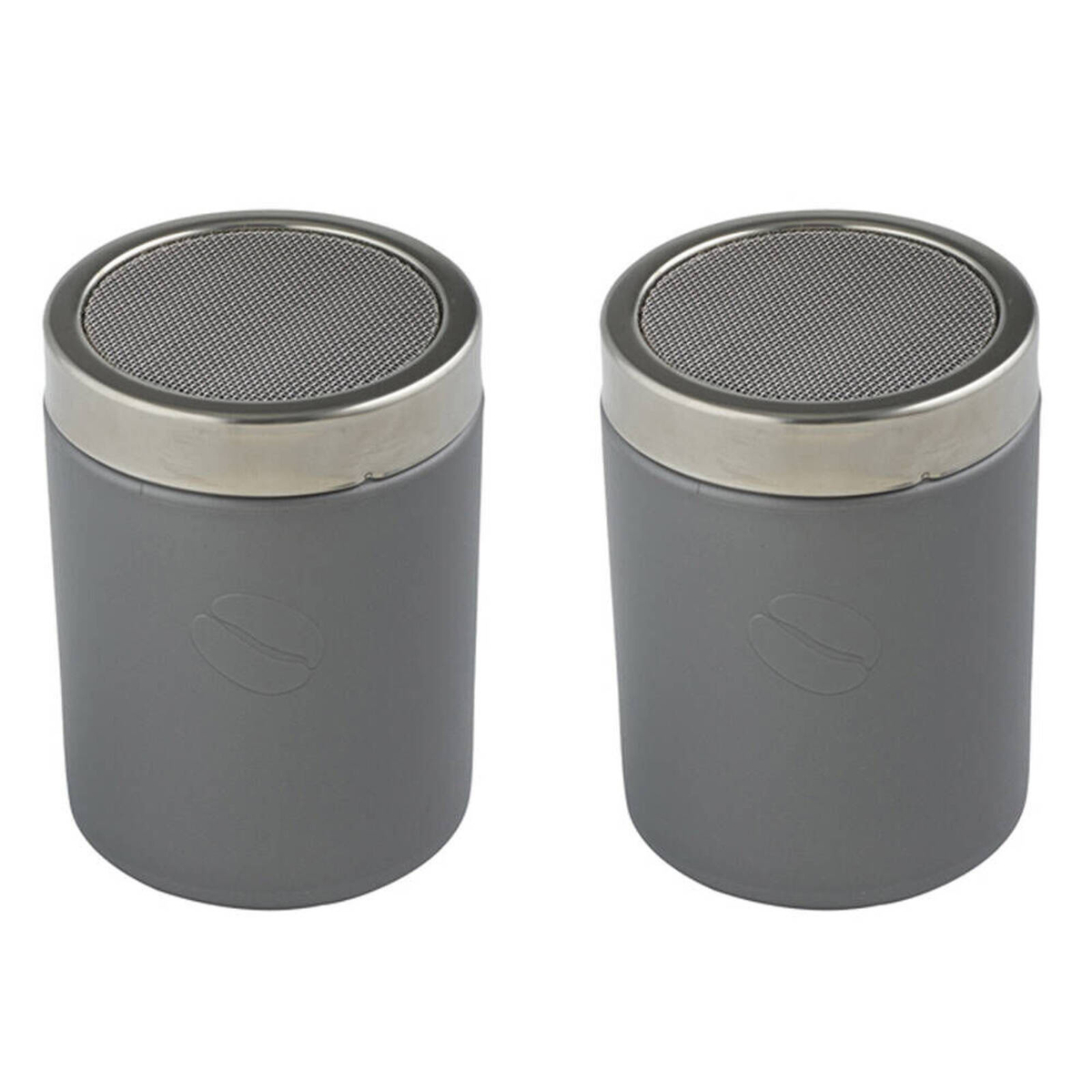 2PK Crema Pro Cocoa Shaker Powder Duster Kitchen/Barware - Grey ...
