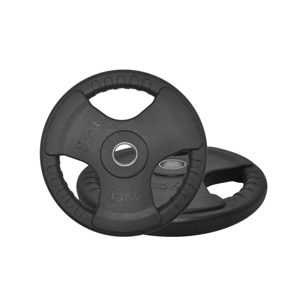 15kg x 2 Rubber Coated Cast Iron Olympic Weight Plate - Commercial ...