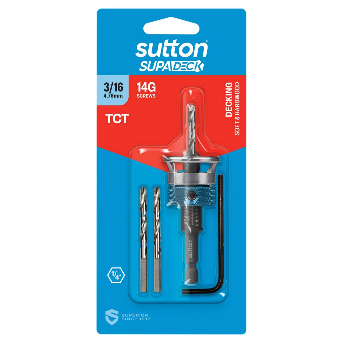 Sutton 14G 3/16" Supadeck TCT Countersink Bit - Bunnings New Zealand