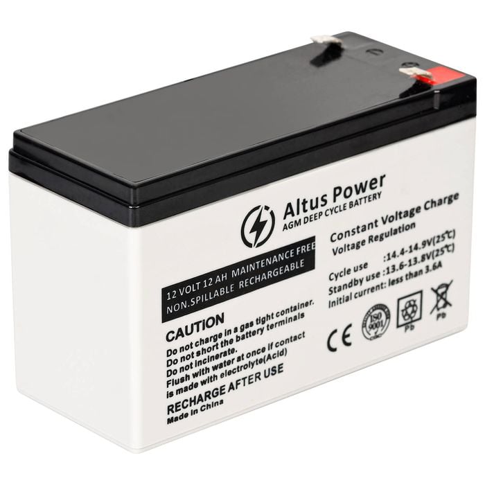Altus 12V 12ah AGM Battery Deep Cycle SLA Lead Acid Battery - Grey ...