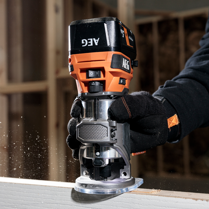 AEG 18V Brushless 1 4 Trim Router Skin Only Bunnings New Zealand
