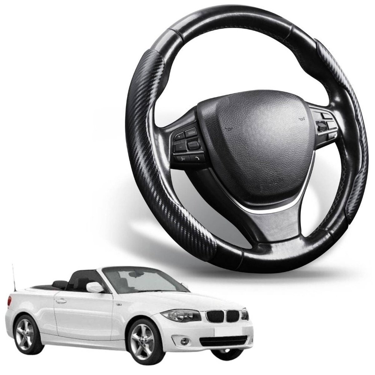 Segmented Steering Wheel Cover for BMW 1 Series 3-Door 2004 - 2013 (E82 ...