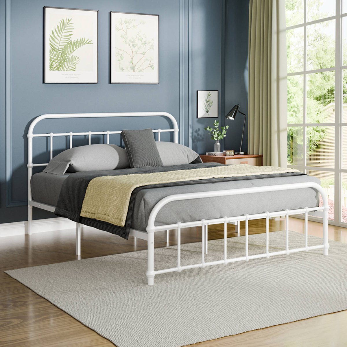 ALFORDSON Metal Bed Frame Base Double - Bunnings Australia