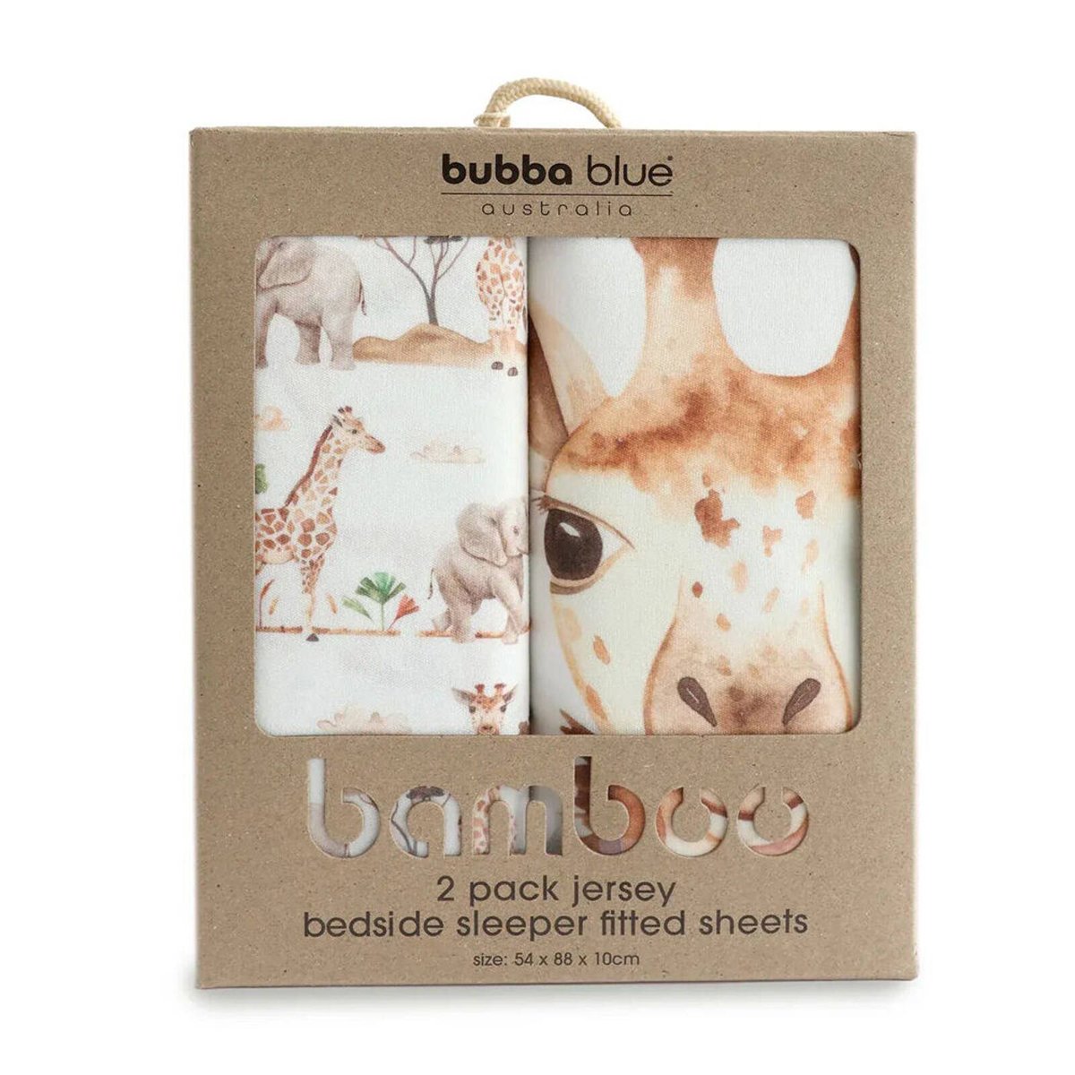 2pc Bubba Blue Bamboo Jersey Bedside Sleeper Fitted Sheets 54x88cm ...