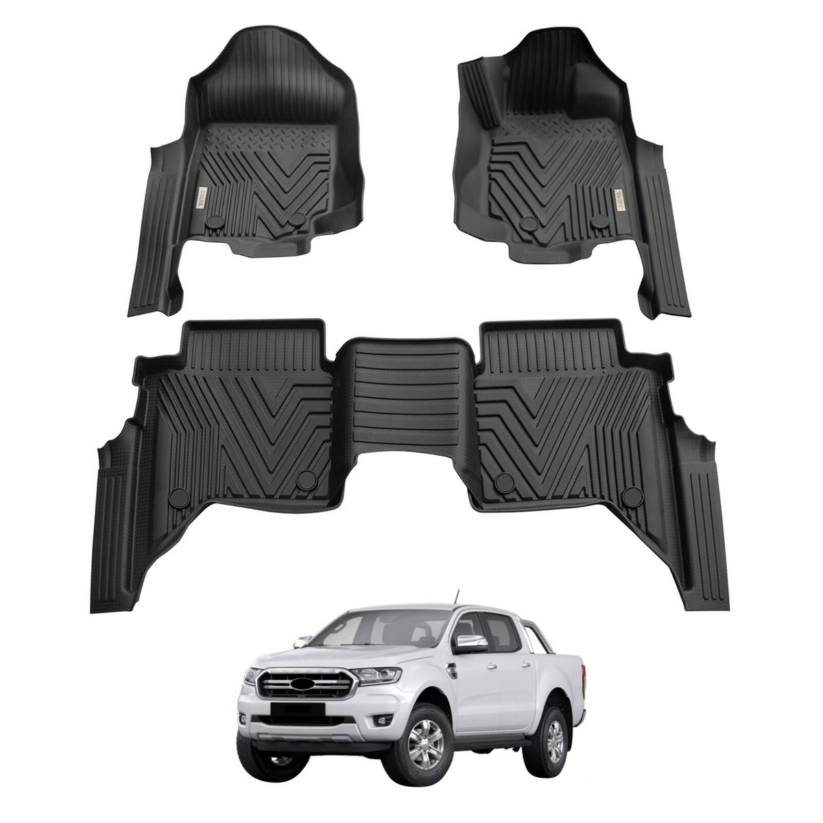 AUSGO 5D Injection Car Floor Mats for Ford Ranger PX PX2 PX3 Series ...