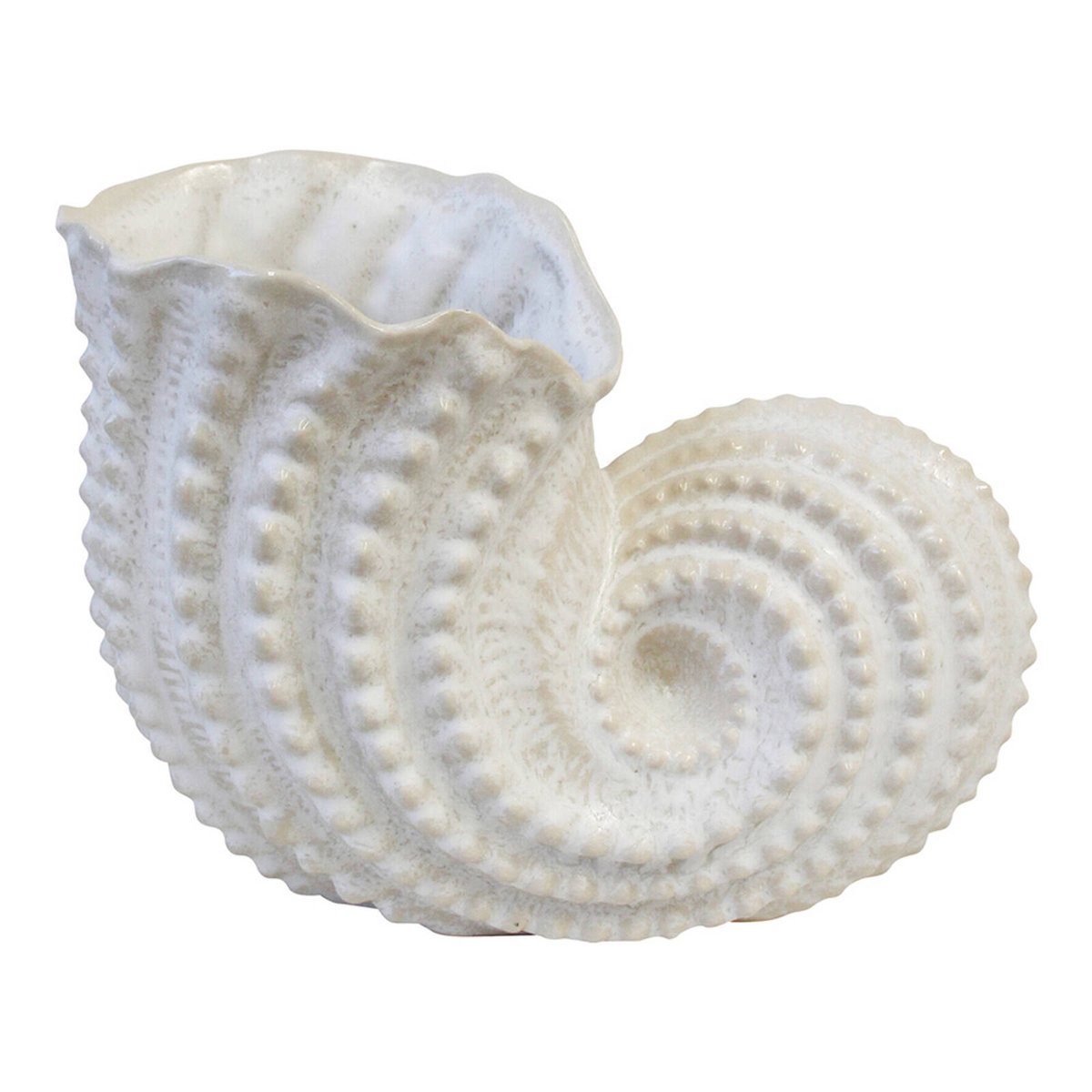 LVD Trumpet Shell Ceramic 25cm Vase/Planter Decor - Ivory - Bunnings ...
