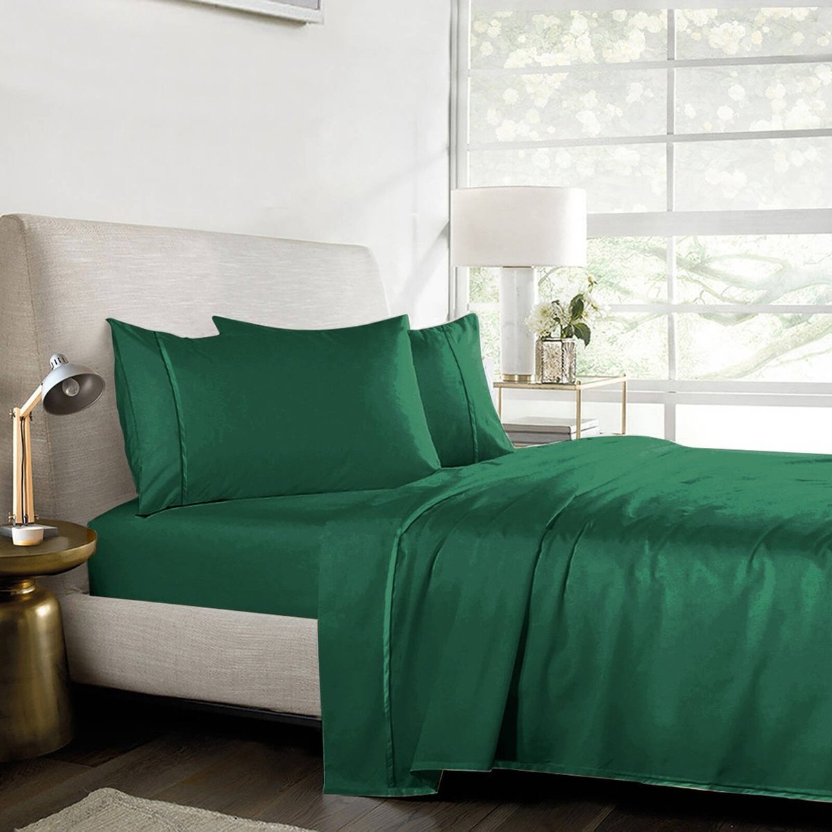 Bedding King 1000TC Pure Egyptian Cotton Sheet Set - Brunswick Green ...