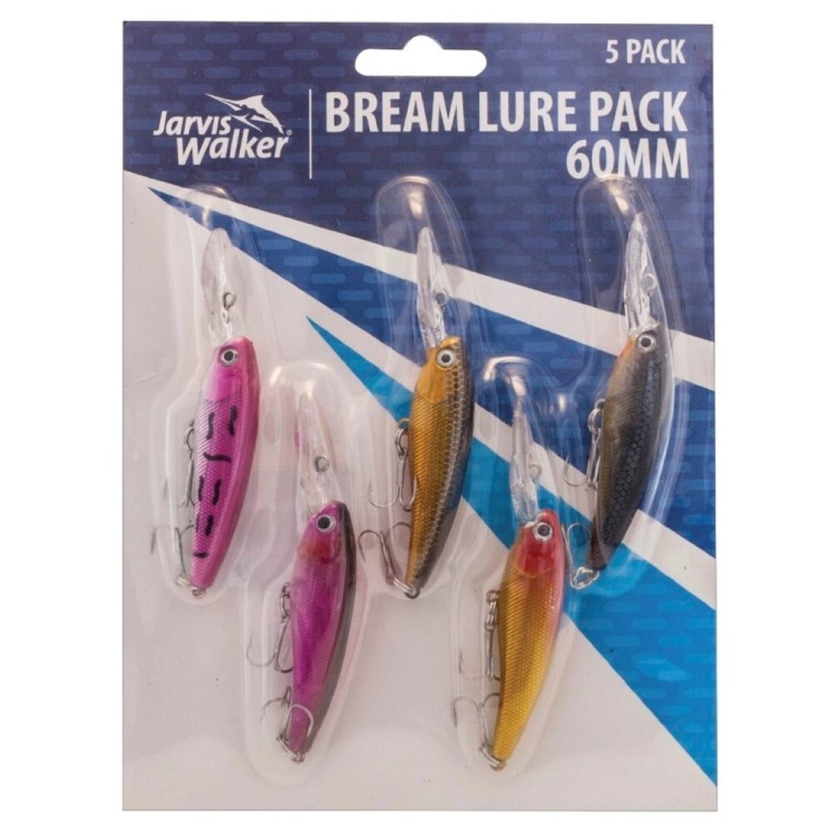 Jarvis Walker 60mm Bream Lure Pack - 5 Pack of Hard Body Fishing Lures ...
