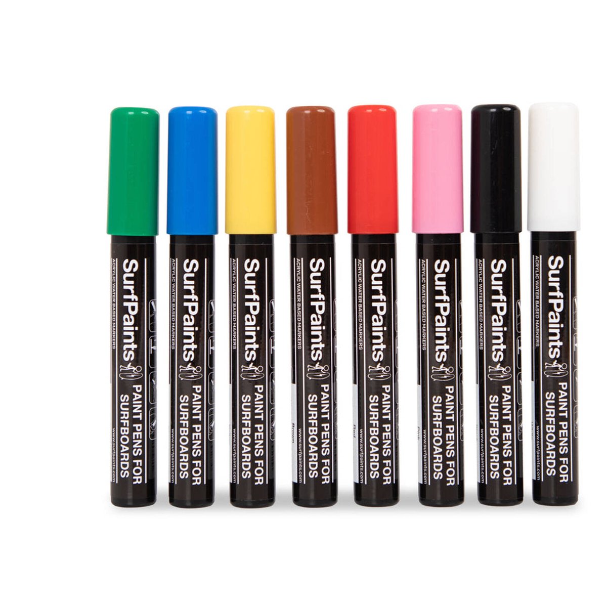 Surfpaints Primary Acrylic Paint Pens - 4mm Durable Wide Nibs for All ...