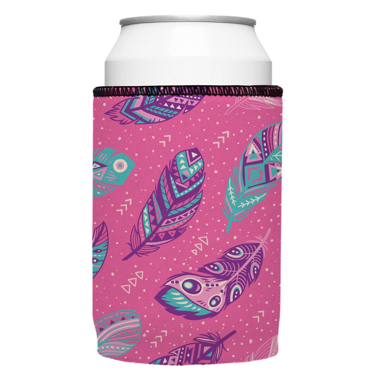 Stubbyz Pink Boho Feathers Stubby Cooler - Bunnings Australia