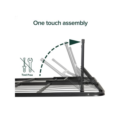 Zinus Queen Smart Base Bed Frame Folding Bed Metal - Black - Bunnings ...