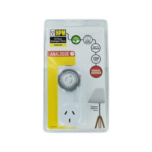 Hpm Slimline 24hr Analogue Timer Bunnings New Zealand