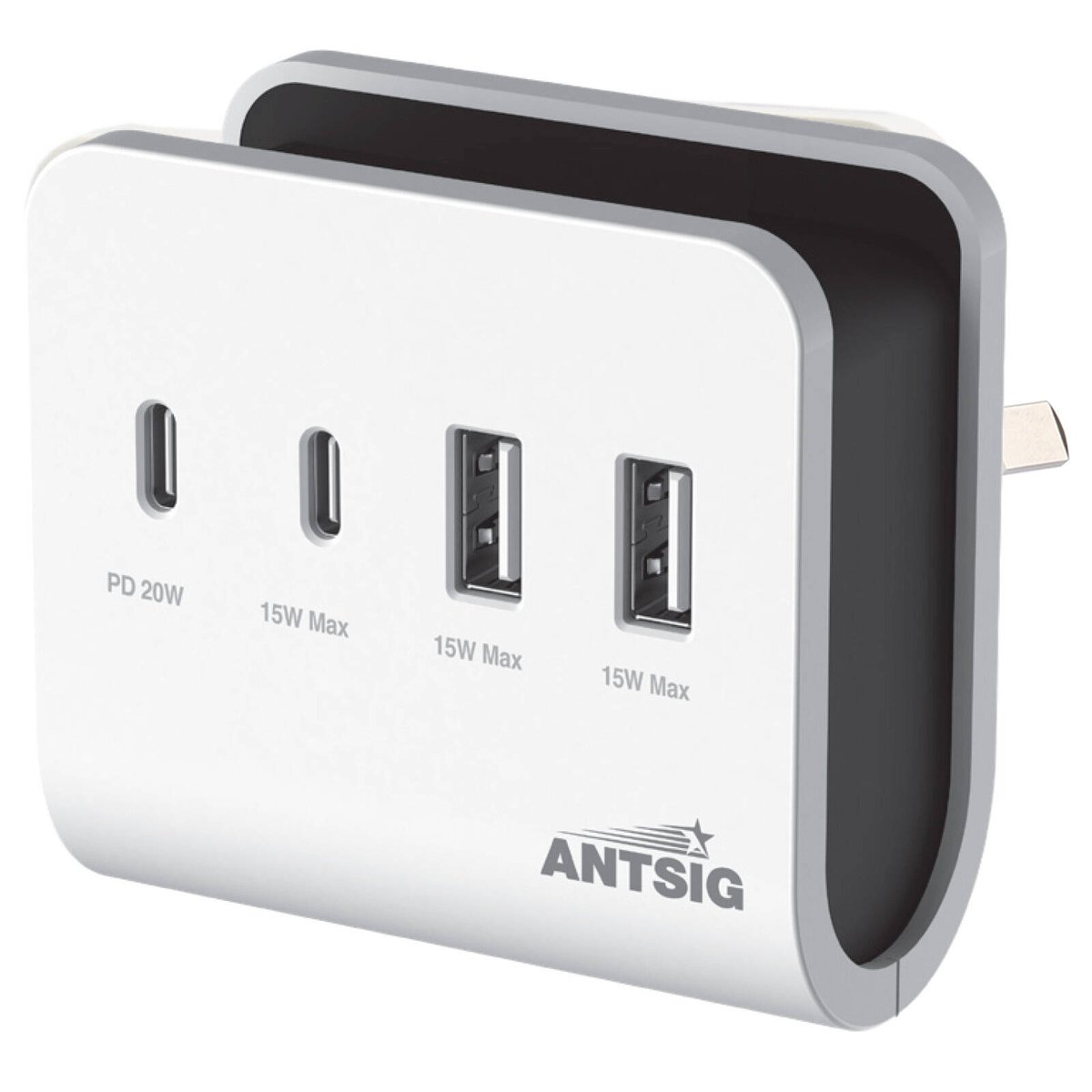 Antsig 20W 4-Port USB Wall Charger - Bunnings Australia
