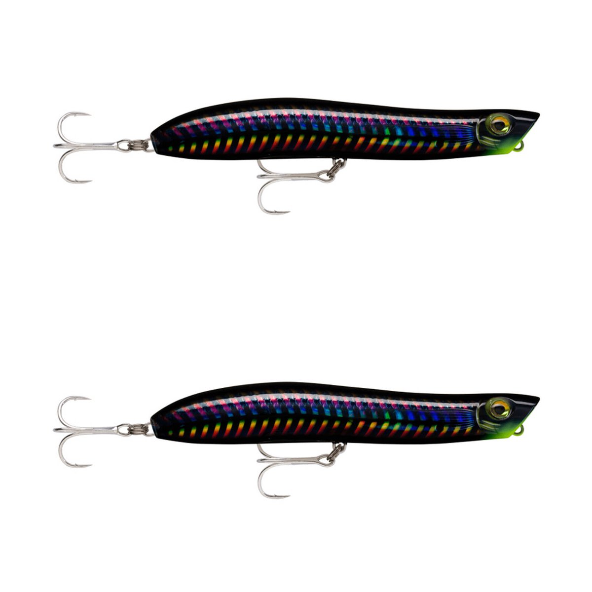 2x Rapala 10cm MaxRap Walk'n Roll Topwater Bait Fish Lures - Night ...