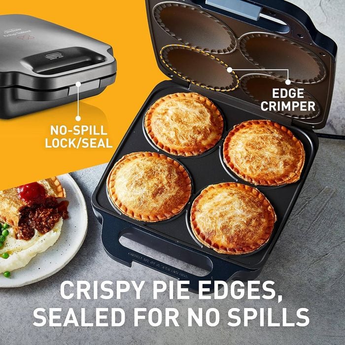 Electric Pie Maker with Deep-Fill Plates for 4 Traditional-Sized Pies ...