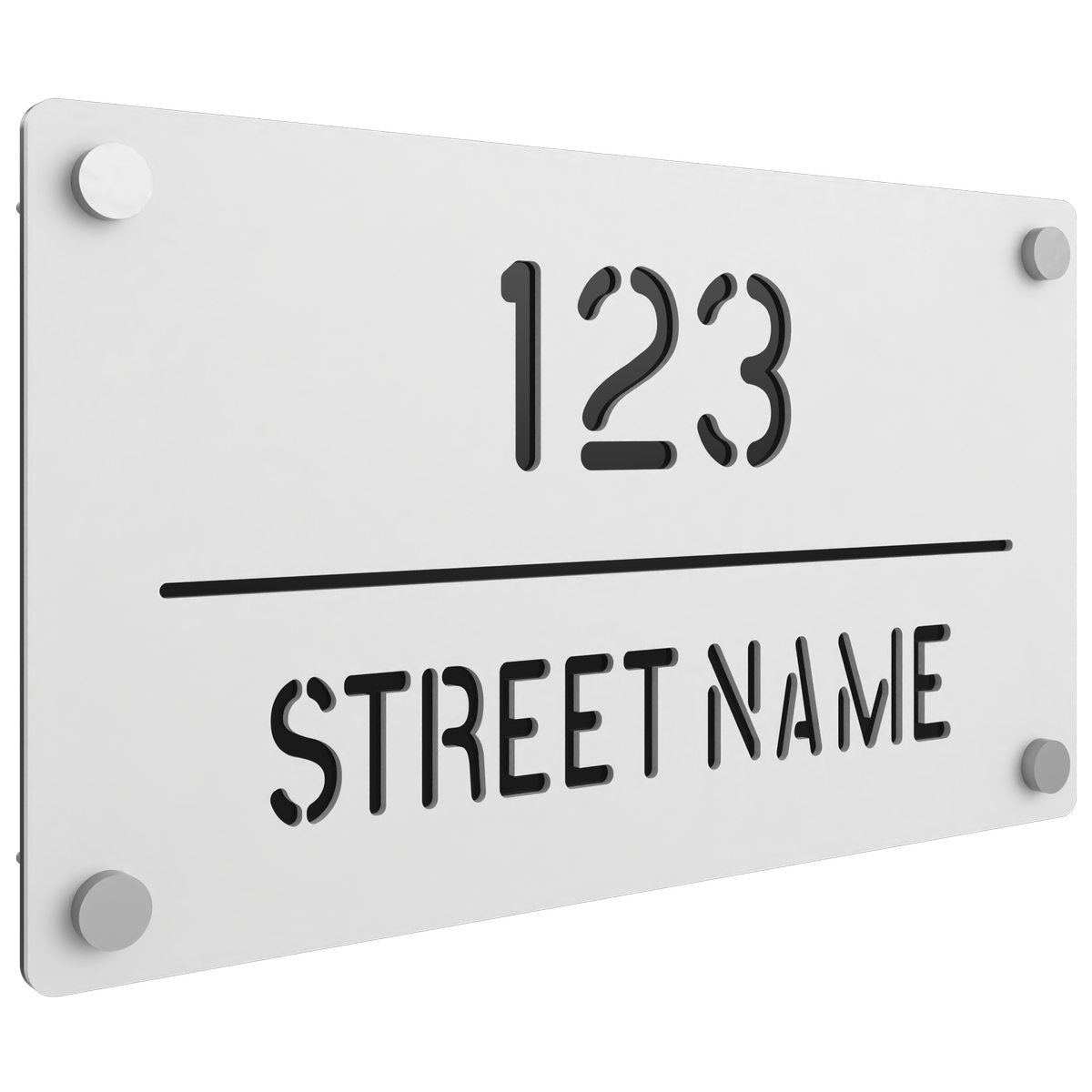 ProtectorAl 380 x 220mm Pearl White Aluminium Cut Through Custom House ...