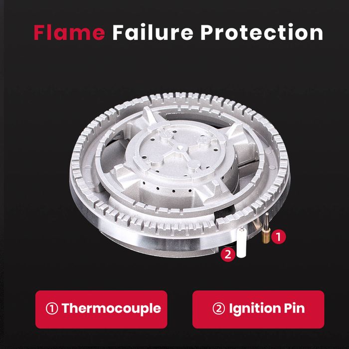 Gasland Chef 60cm Gas Cooktop Stainless Steel with 4 Burners - Bunnings ...