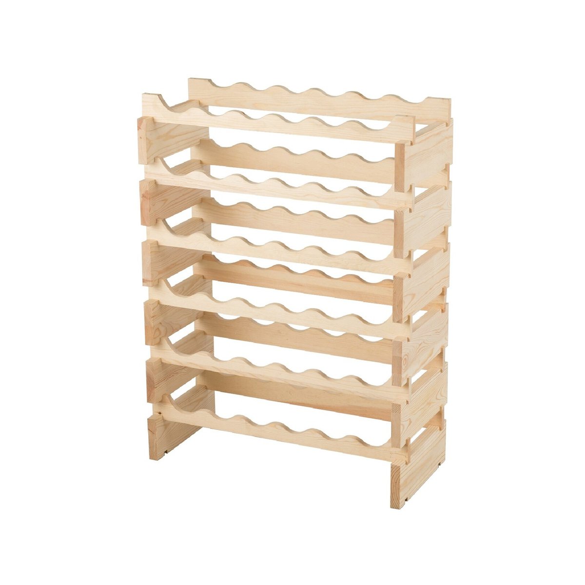 Costway 6-tier Modular Wine Rack Pine Wood - Bunnings Australia