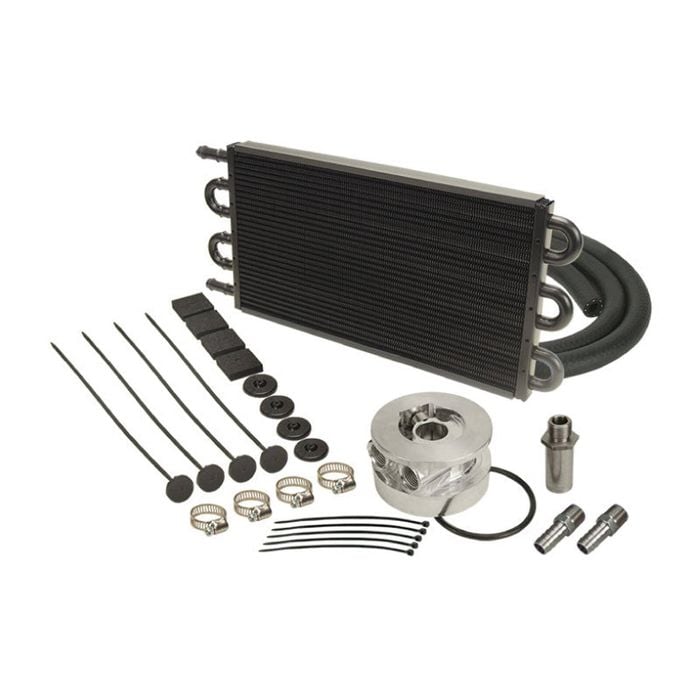 Derale 6 Pass Series 7000 Aluminium/Copper GM V8 Engine Oil Cooler Kit ...
