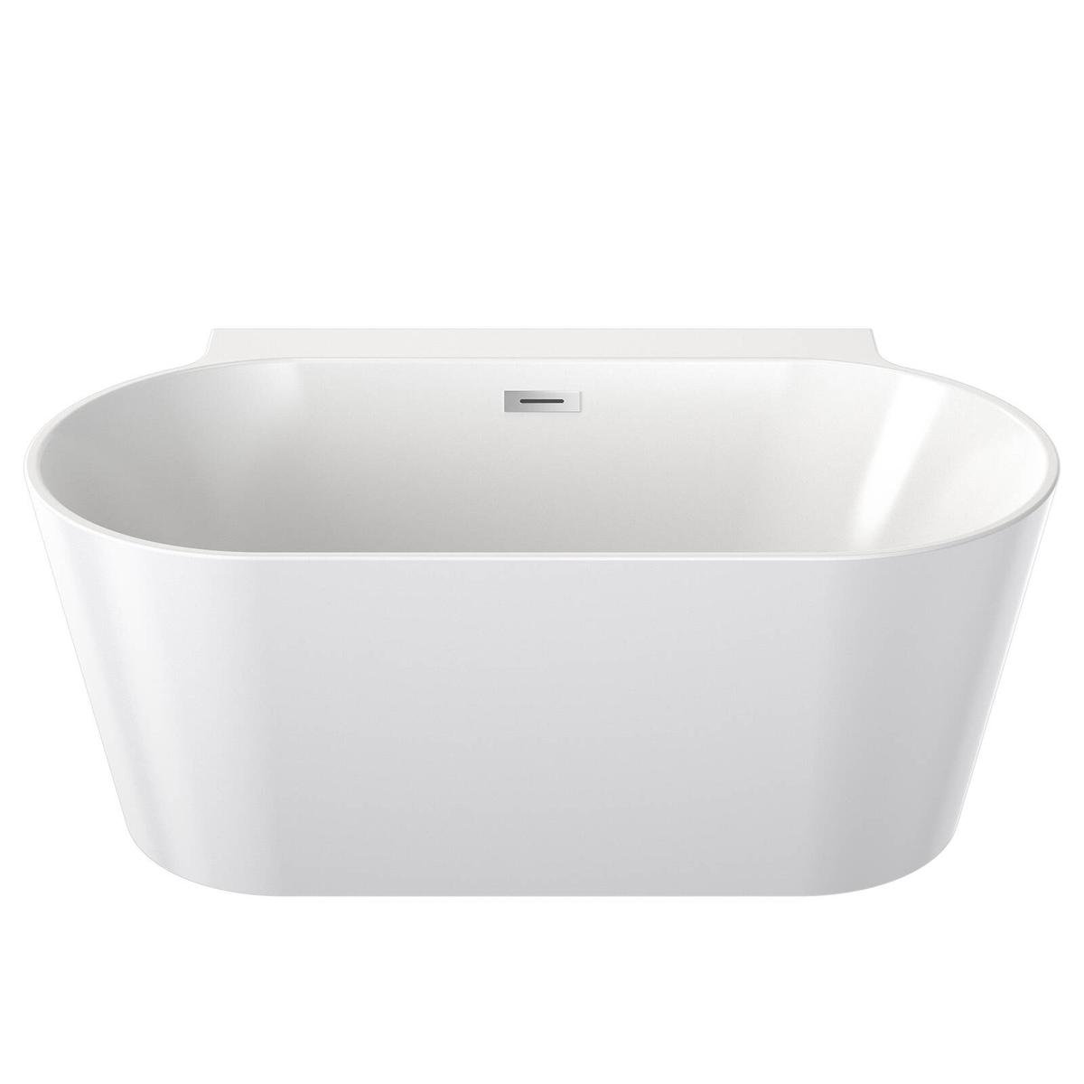 Clark 1400mm Round Freestanding Back To Wall Bath With Overflow ...