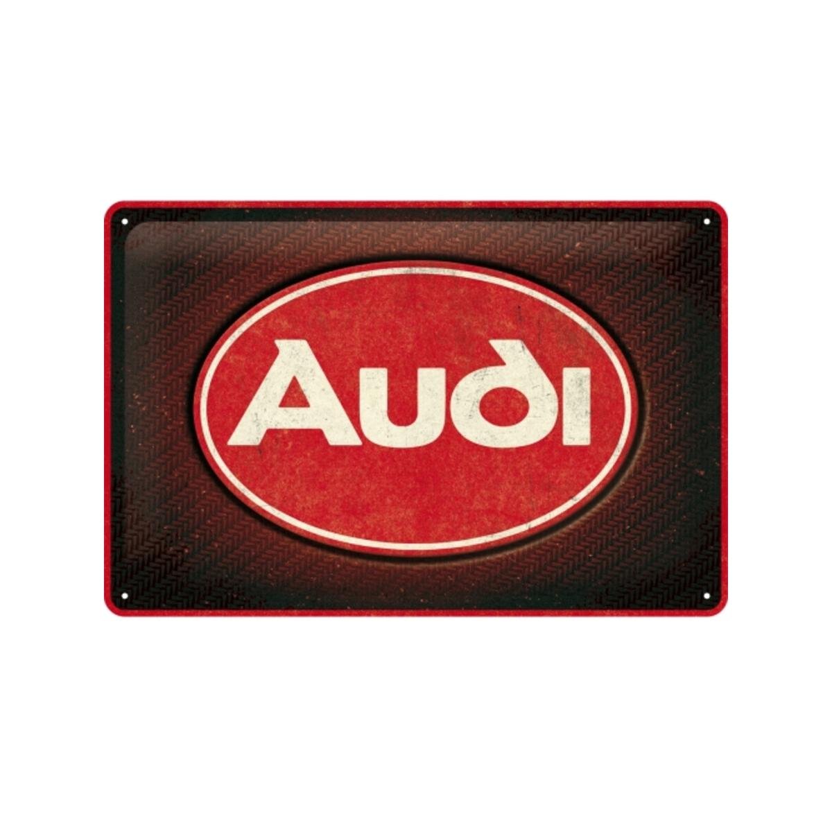 Nostalgic-Art Medium Sign Audi Logo Red Shine - Bunnings Australia