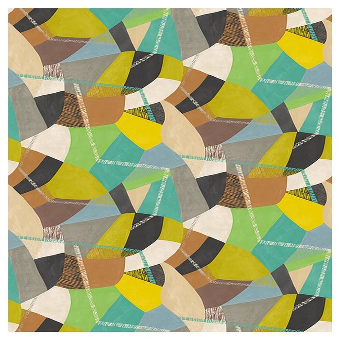 Abstract Geo - Jade Riot Ohpopsi Wallpaper 10m by 50cm - Bunnings Australia