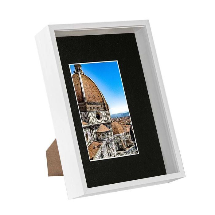 Nicola Spring 3D Deep Box Frame with A5 Mount - A4 (8" x 12") - White ...