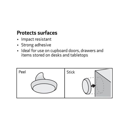 Surface Gard 19mm Clear Round Floor Protection - 6 Piece - Bunnings ...