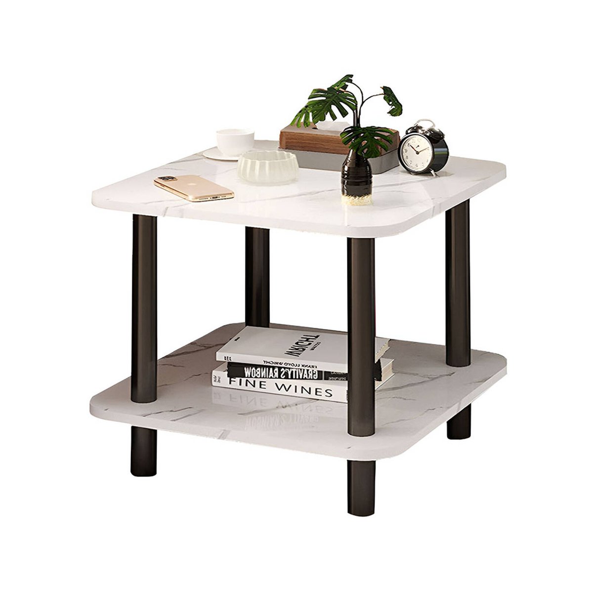 SOGA 60cm White Ceramic Side Table - Bunnings Australia