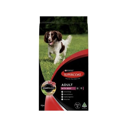 Supercoat 20kg Beef Adult Dog Dry Food - Bunnings Australia