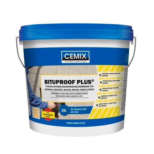 Cemix 10L Bituproof Plus Waterproofing Membrane - Bunnings New Zealand