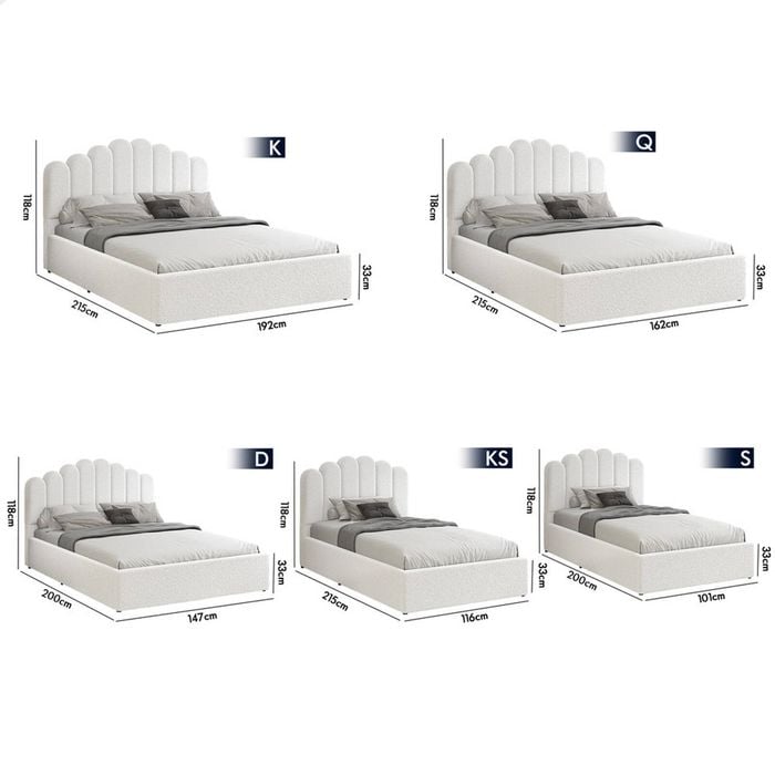 ALFORDSON Bed Frame Gas Lift Storage Base Queen - Bunnings Australia