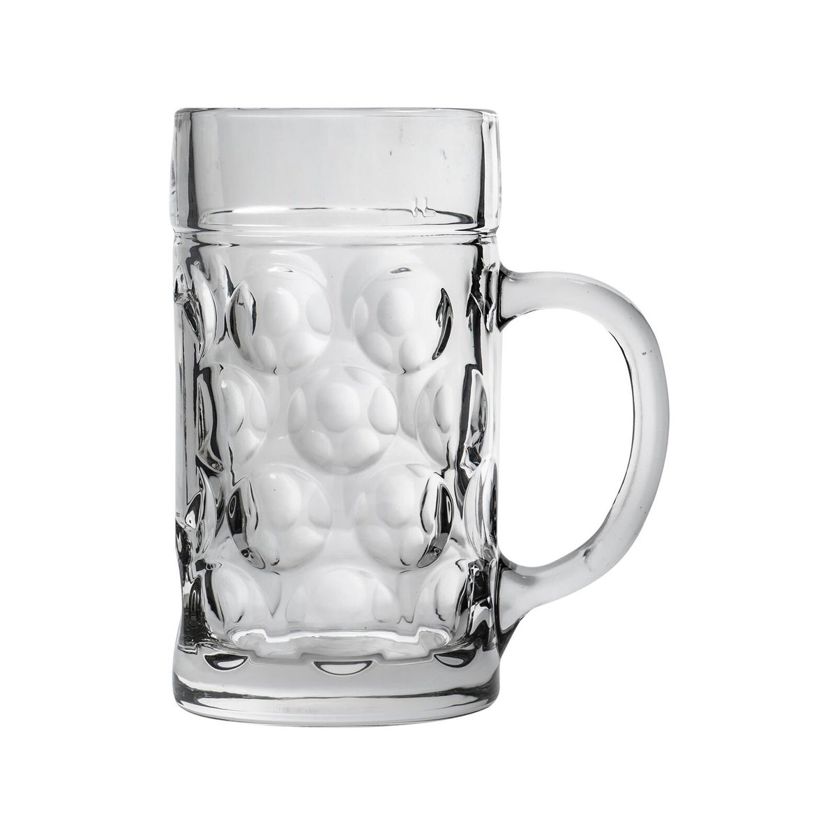 Rink Drink German Beer Stein Mug - Large Dimpled Glass Tankard with ...