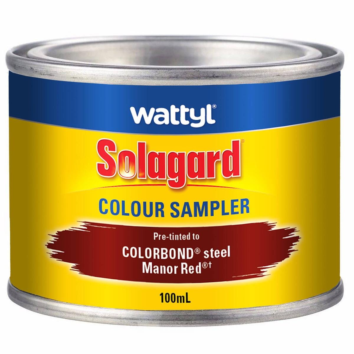 Wattyl Solagard 100ml Pre-tinted Manor Red Low Sheen Colour Sampler ...