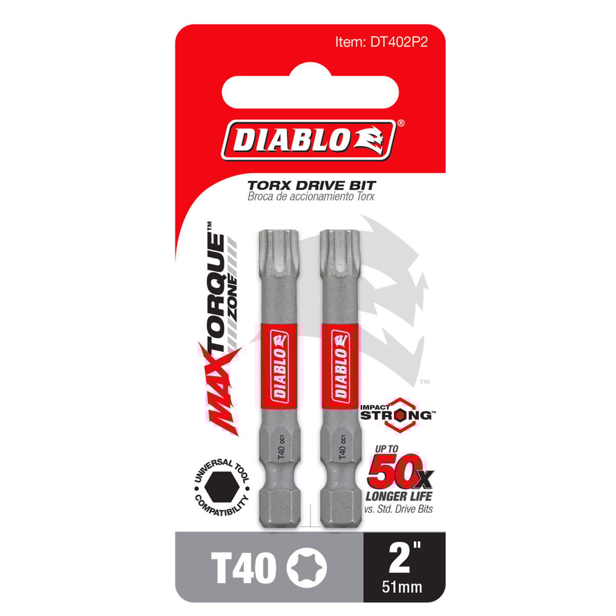 Diablo Power Bit T40 2" 2 Pack - Bunnings Australia